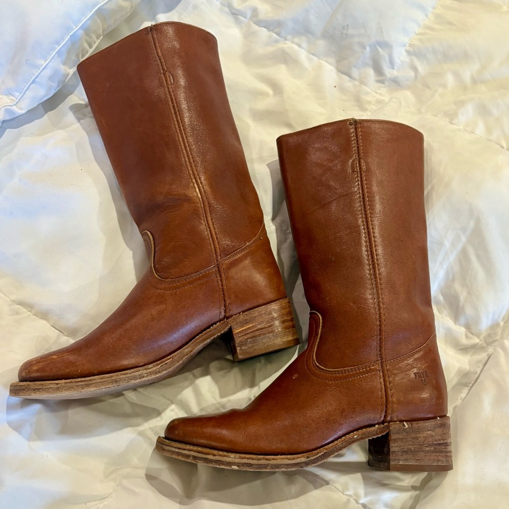 Vintage Frye Campus Boots Tall 70’s Style 2935 Leathe… - Gem